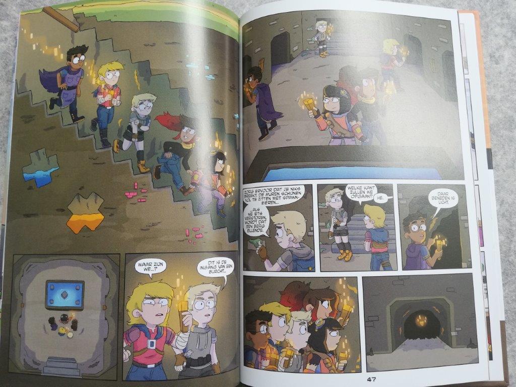 Minecraft de strip | Vierkante humor comic | StoerLeesVoer